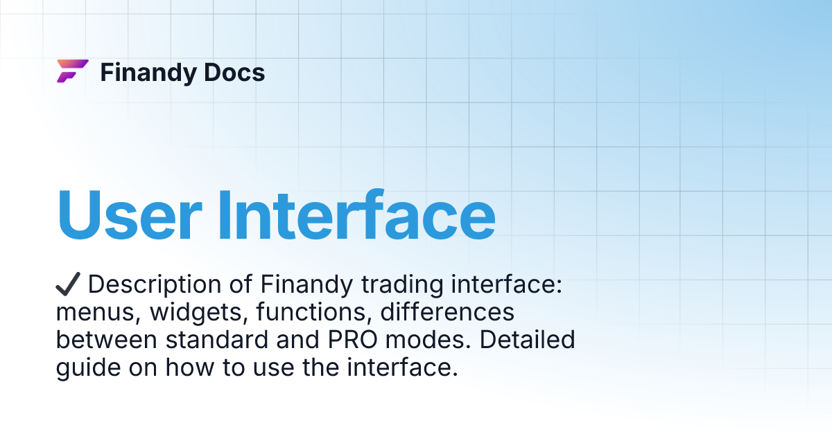 User Interface | Finandy Docs
