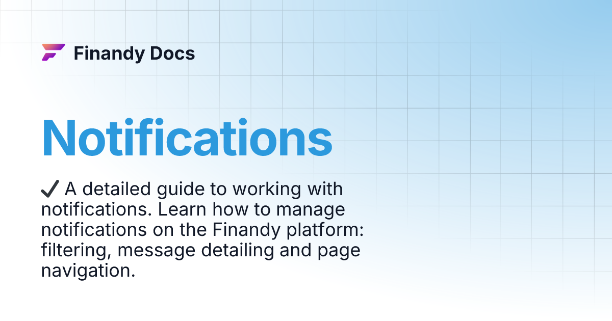 Notifications | Finandy Docs
