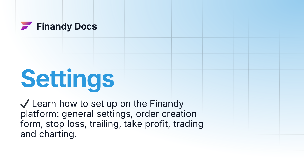 Settings | Finandy Docs