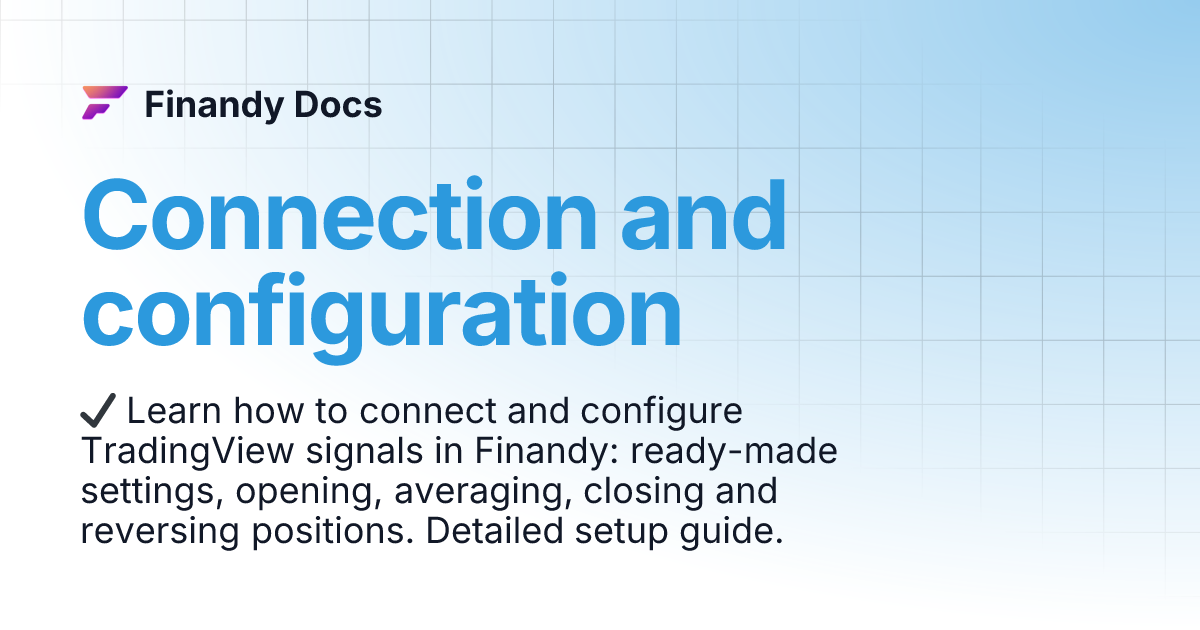Connection and configuration | Finandy Docs